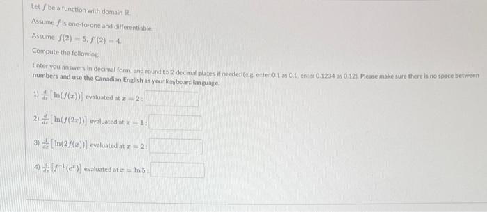 Solved Assume f is one-to-one and ditferentiable Assume | Chegg.com Solved Assume f is one-to-one and ditferentiable Assume | Chegg.com