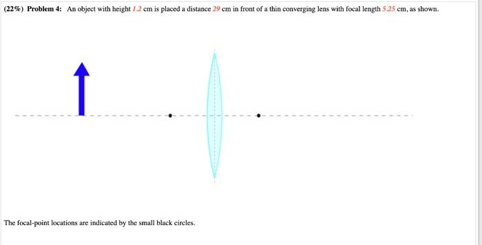 Solved (22\%) Problem 4: An object with height 1.2 cm is | Chegg.com