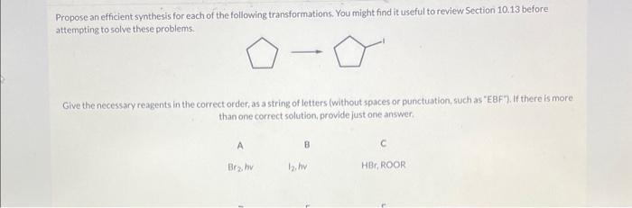 Solved Propose an efficient synthesis for each of the | Chegg.com