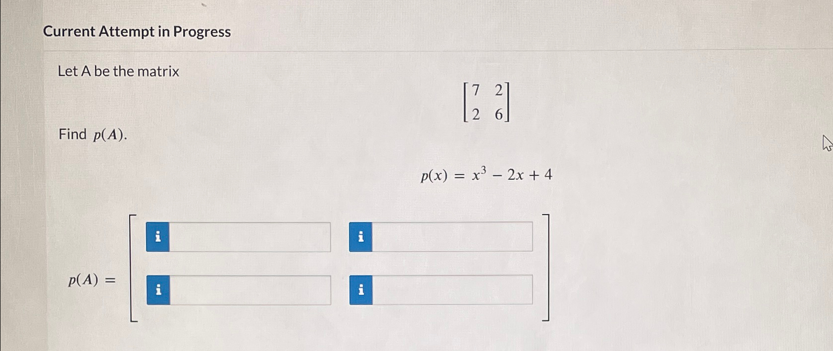 Solved Current Attempt in ProgressLet A ﻿be the | Chegg.com