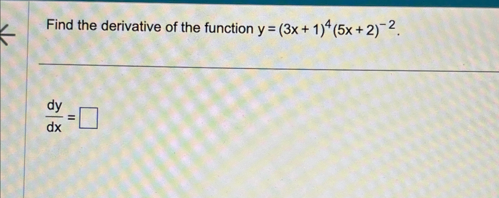 Solved Find the derivative of the function | Chegg.com