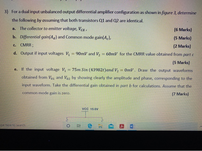 Solved 바 Figure 1 b. Consider the instrumentation amplifier | Chegg.com