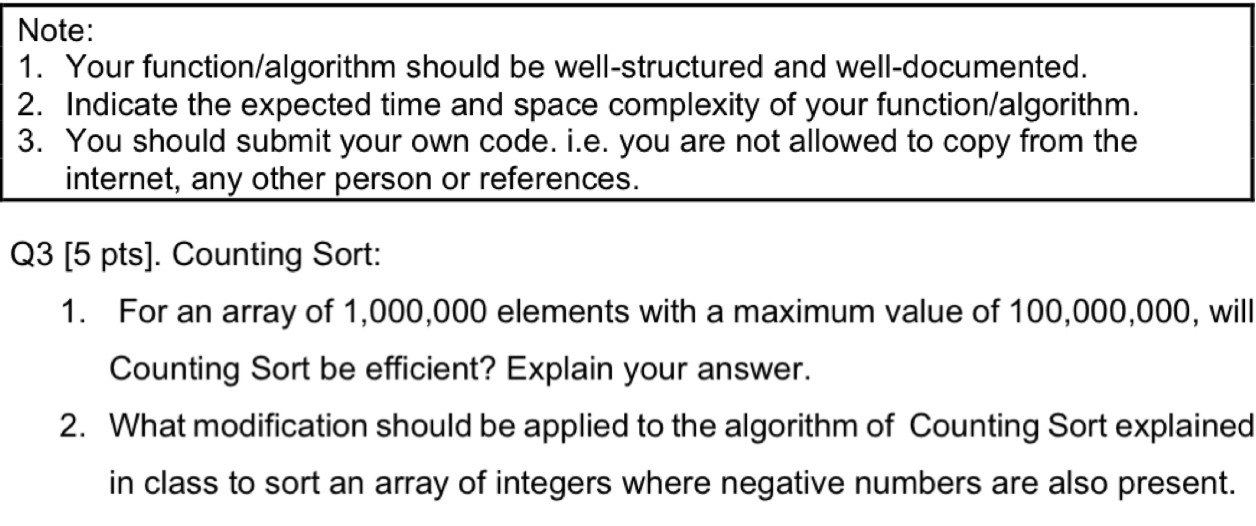 Solved Note:Your function/algorithm should be | Chegg.com