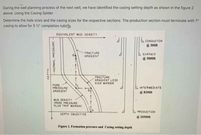Solved During the well planning process of the next well, we | Chegg.com