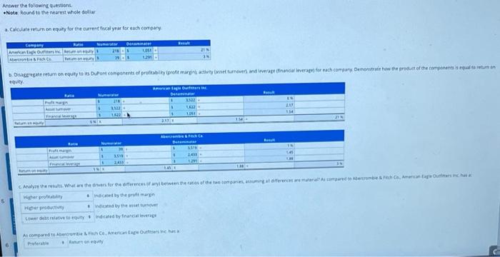 Solved Computing, Disaggregating, and Analyzing Return on | Chegg.com