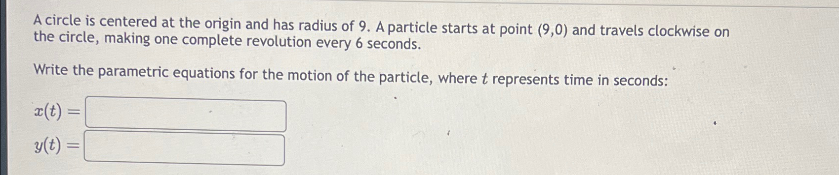 Solved A circle is centered at the origin and has radius of | Chegg.com