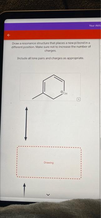 Solved Draw a resonance structure that places a new pi bond | Chegg.com