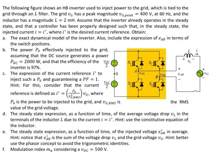 [solved] The Following Figure Shows An Hb Inverter Used To