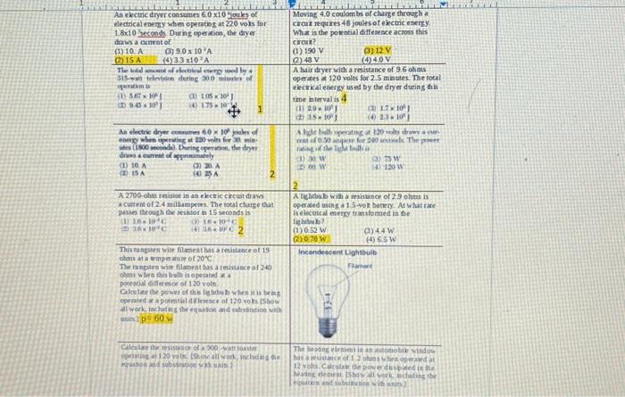Solved An operating 75-watt lamp is connected to a 120-volt | Chegg.com