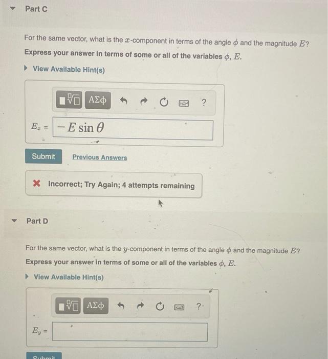 Solved Item 3 FigureWhat is the x-component of vector E in | Chegg.com