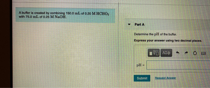 Solved A buffer is created by combining 150.0 mL of 0.20 M | Chegg.com