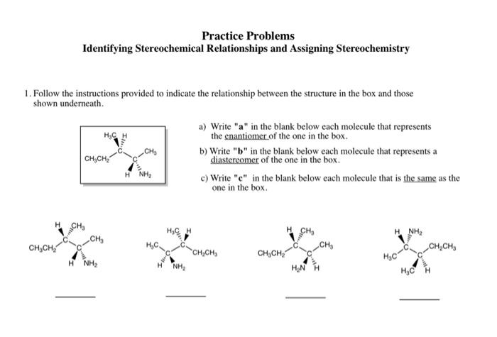 Solved Practice Problems Identifying Stereochemical | Chegg.com