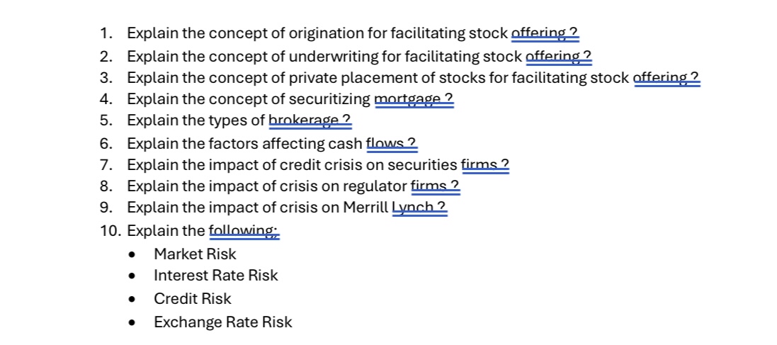 Solved Explain the concept of origination for facilitating | Chegg.com