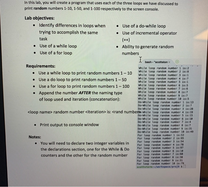 Solved In this lab, you will create a program that uses each | Chegg.com
