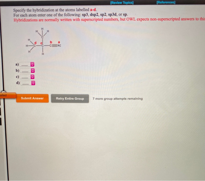 Solved [Review Toples) (References) Specify the | Chegg.com