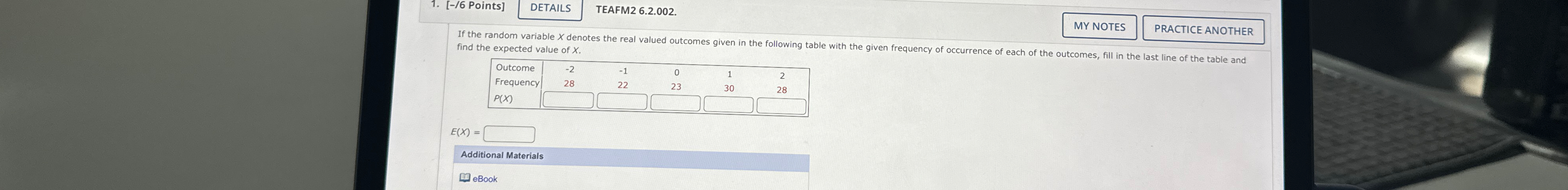 Solved TEAFM2 6.2.002PRACTICE ANOTHERIf the random variable | Chegg.com
