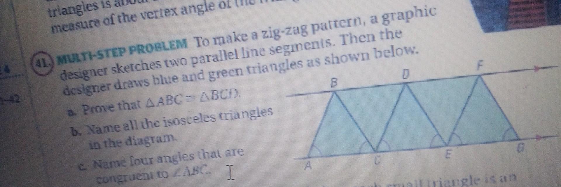 Solved (41.) MuนT-5TEP PROBLEM To make a zig-zag pattern, a | Chegg.com