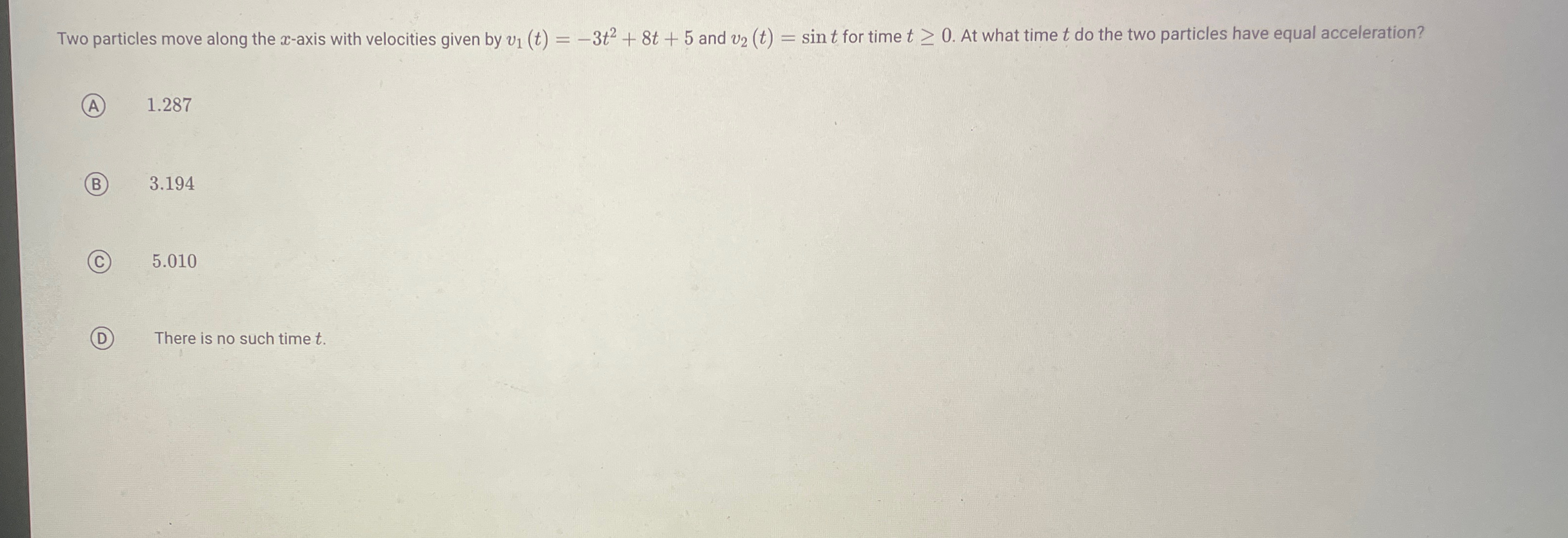 Solved Two particles move along the x-axis with velocities | Chegg.com