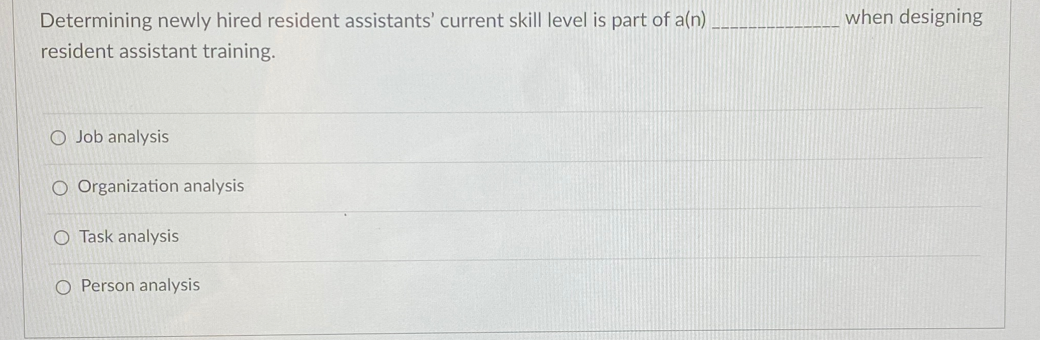 Solved Determining newly hired resident assistants' current | Chegg.com