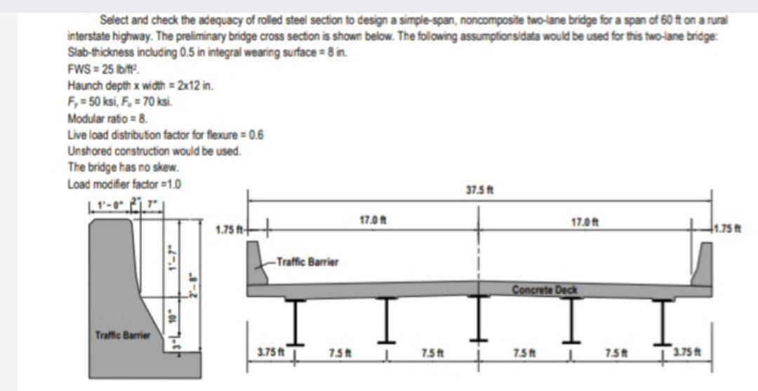 Select and check the adequacy of rolled steel section | Chegg.com