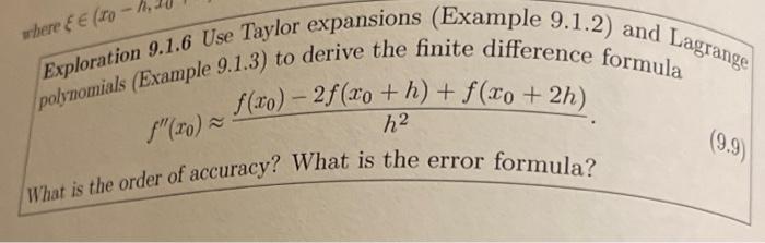 Solved Exploration 9.1.6 Use Taylor expansions (Example | Chegg.com