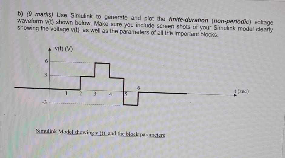 Solved Question 4: a) (6 marks) Use Simulink to display the | Chegg.com