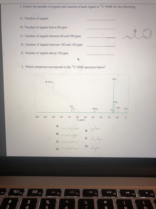 Solved 1. Predict the number of signals and location of each | Chegg.com