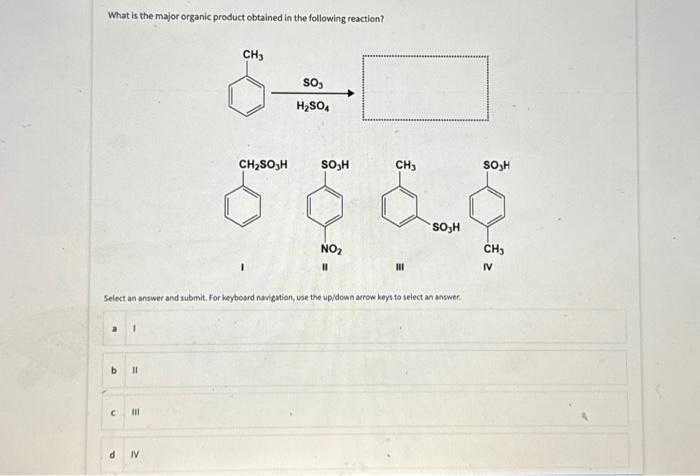 Solved What is the major organic product obtained in the | Chegg.com