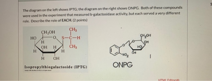 Solved The diagram on the left shows IPTG; the diagram on | Chegg.com