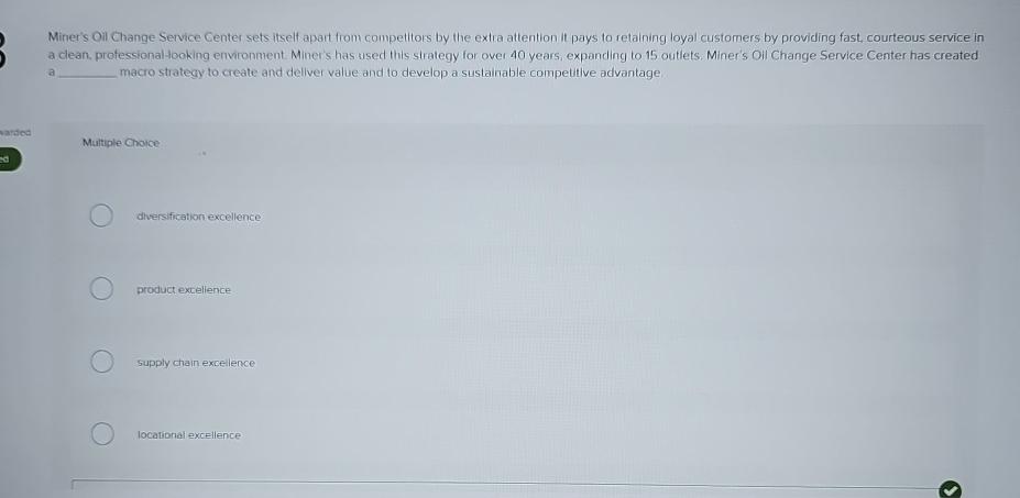 Solved Miner's Oil Change Service Center sets itself apat | Chegg.com