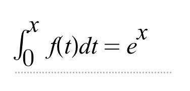 Solved So ft)dt = e х =e | Chegg.com