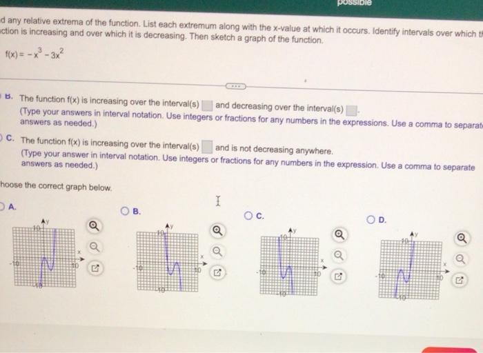 Solved Find any relative extrema of the function. List each | Chegg.com