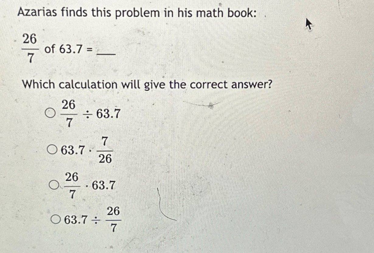 Solved Azarias finds this problem in his math | Chegg.com