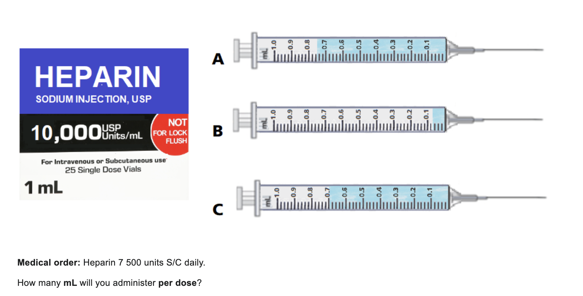 Solved HEPARINΔSODIUM INJECTION, USP10,000 ﻿Units/mLNOTFOR | Chegg.com