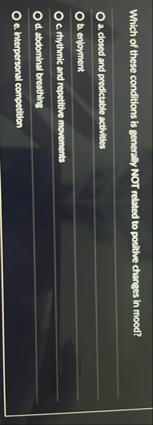 Solved Which of these conditions is generally NOT related to | Chegg.com