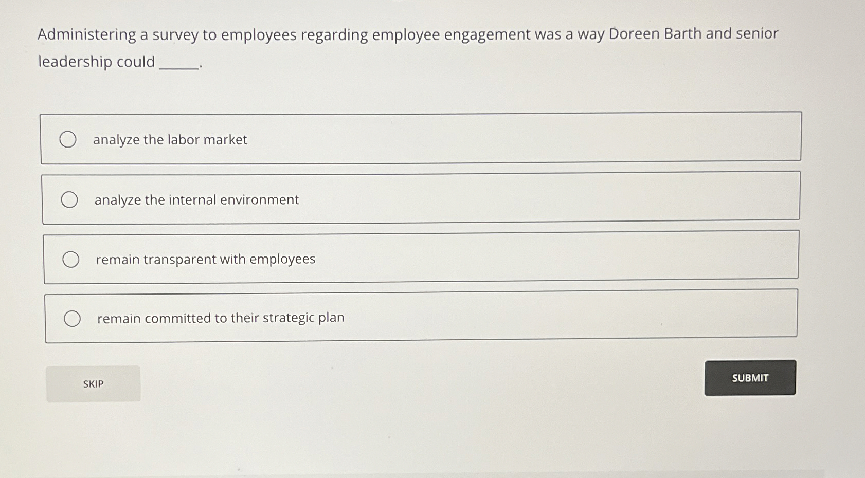 Solved Administering a survey to employees regarding | Chegg.com