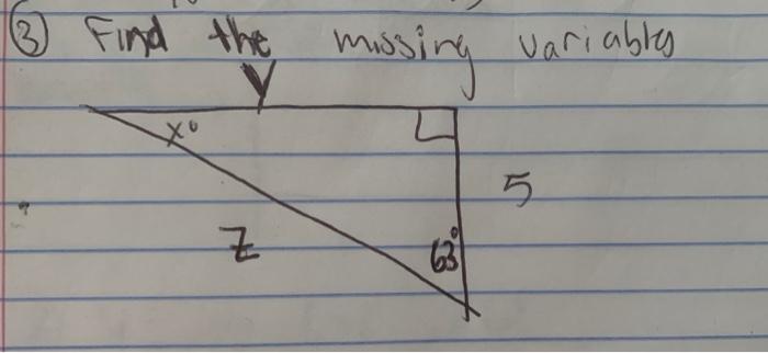 Solved 3 Find the missina variables missing UM | Chegg.com