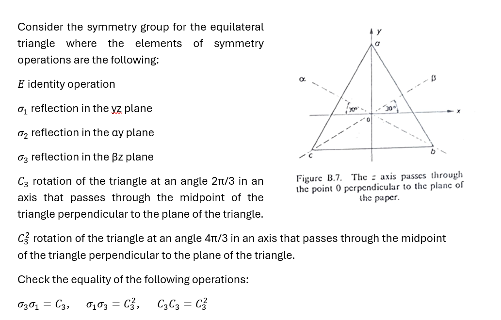 Solved Consider the symmetry group for the | Chegg.com