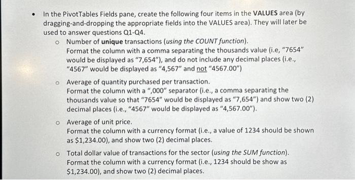 Solved In the Pivot Tables Fields pane, create the | Chegg.com