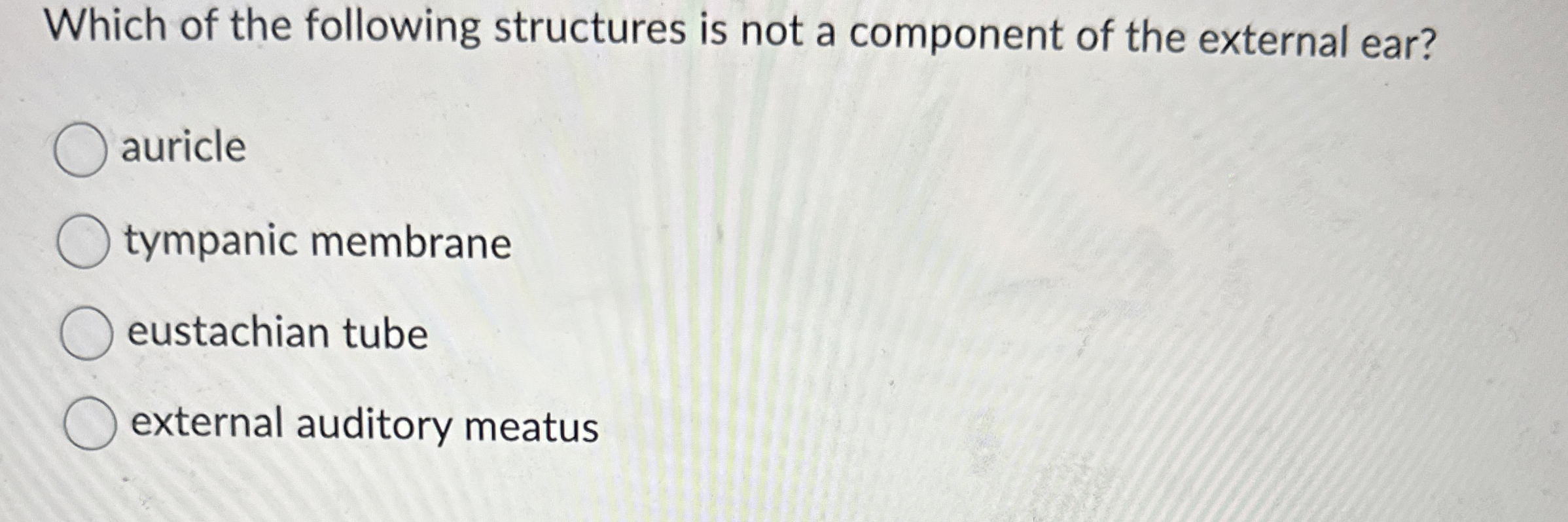Solved Which of the following structures is not a component | Chegg.com
