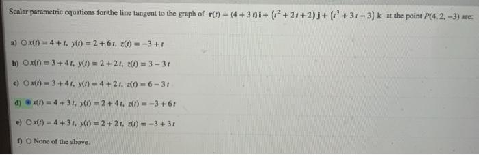 Solved Find a set of scalar parametric equations for the | Chegg.com