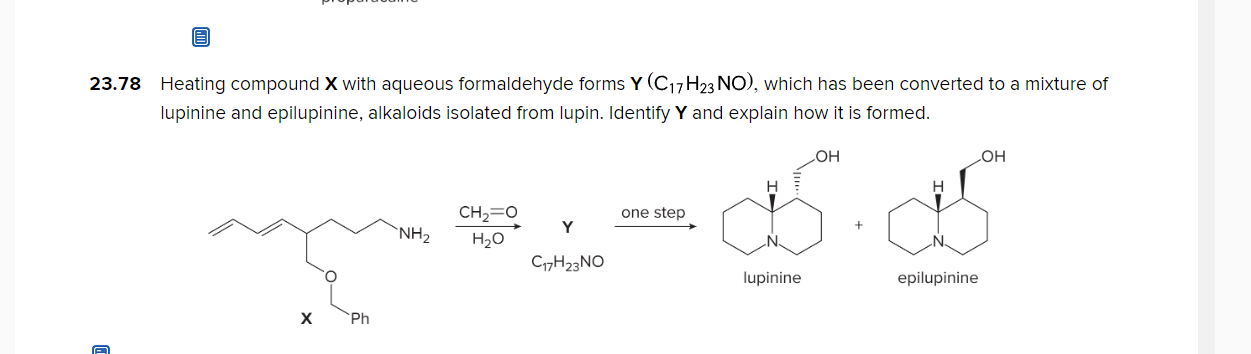Solved 23.78 ﻿Heating compound x ﻿with aqueous formaldehyde | Chegg.com
