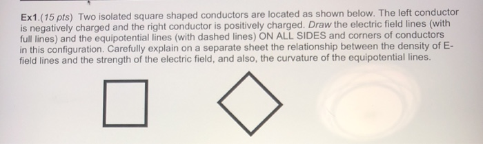 Solved Ex1.(15 pts) Two isolated square shaped conductors | Chegg.com