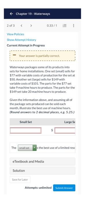 Solved + Chapter 19 - Waterways 2 of 3 0.33/ 11 View | Chegg.com