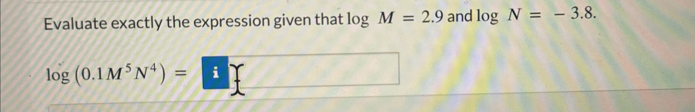 Solved Evaluate exactly the expression given that logM=2.9 | Chegg.com Solved Evaluate exactly the expression given that logM=2.9 | Chegg.com