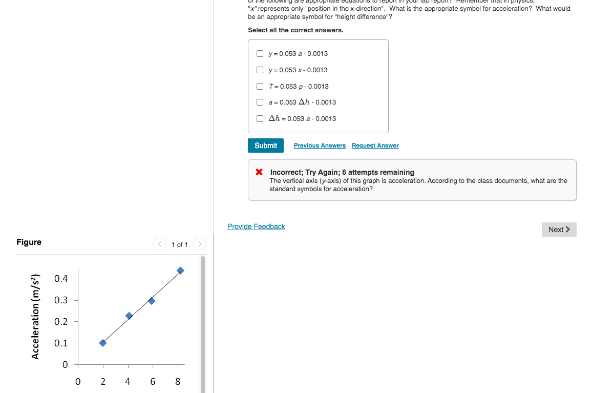 Solved What is the appropriate symbol for acceleration? What | Chegg.com