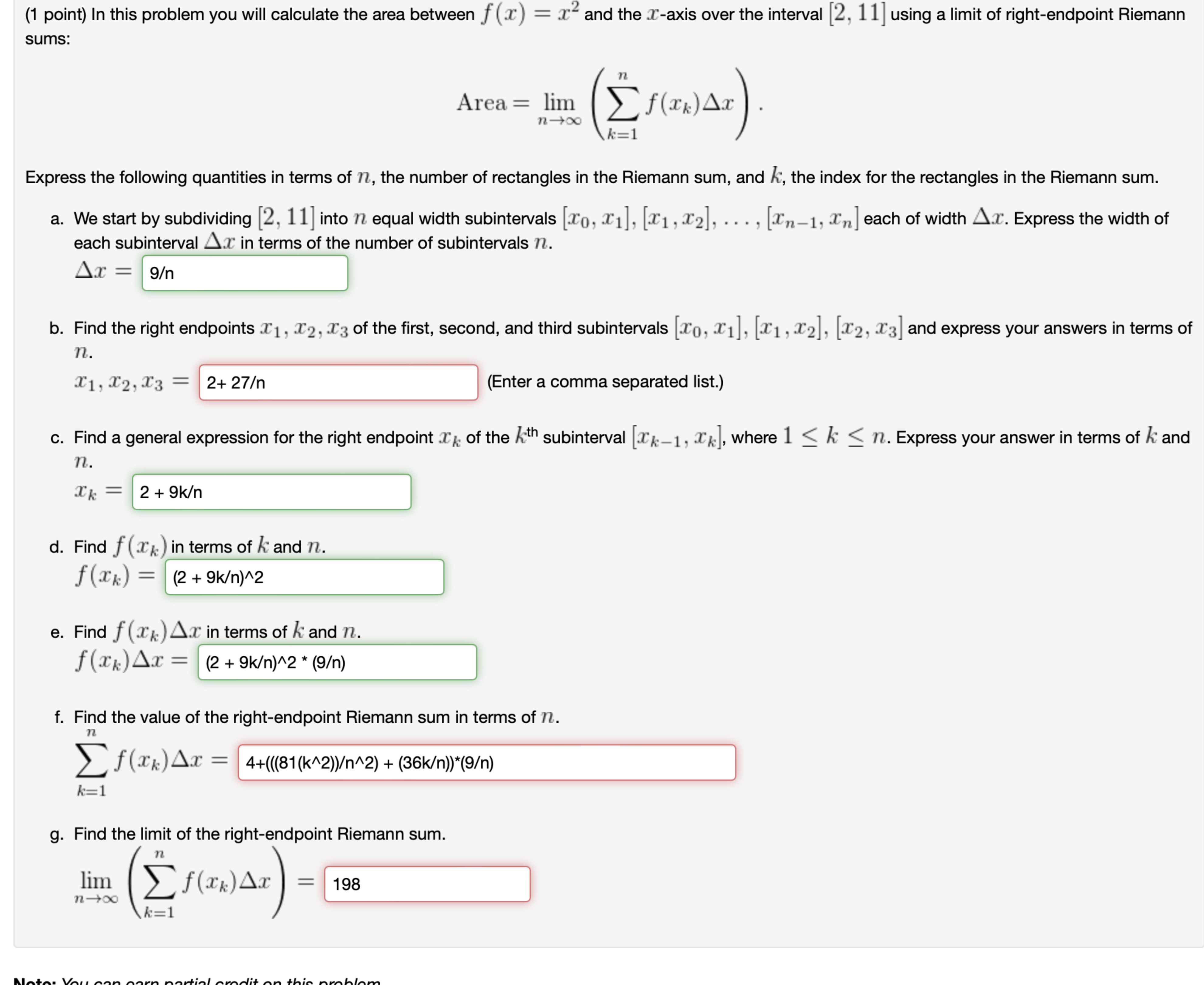 Solved (1 ﻿point) ﻿In this problem you will calculate the | Chegg.com