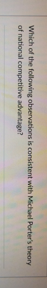 Solved Which of the following observations is consistent | Chegg.com