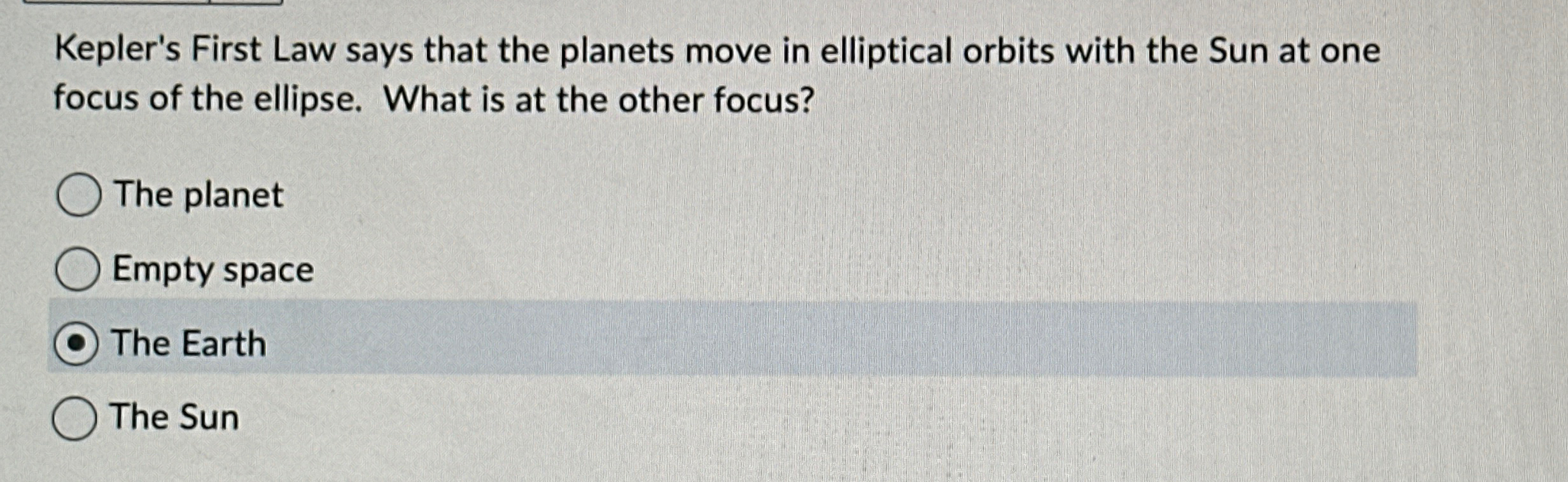 Solved Kepler's First Law says that the planets move in | Chegg.com