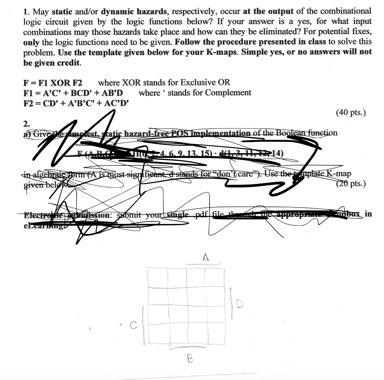 Solved Please read question 1 ﻿and use the kmap template for | Chegg.com